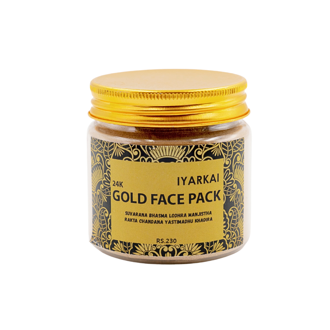 24 CARAT GOLD DUST FACE PACK (50gm) – Iyarkai Health & Wellness